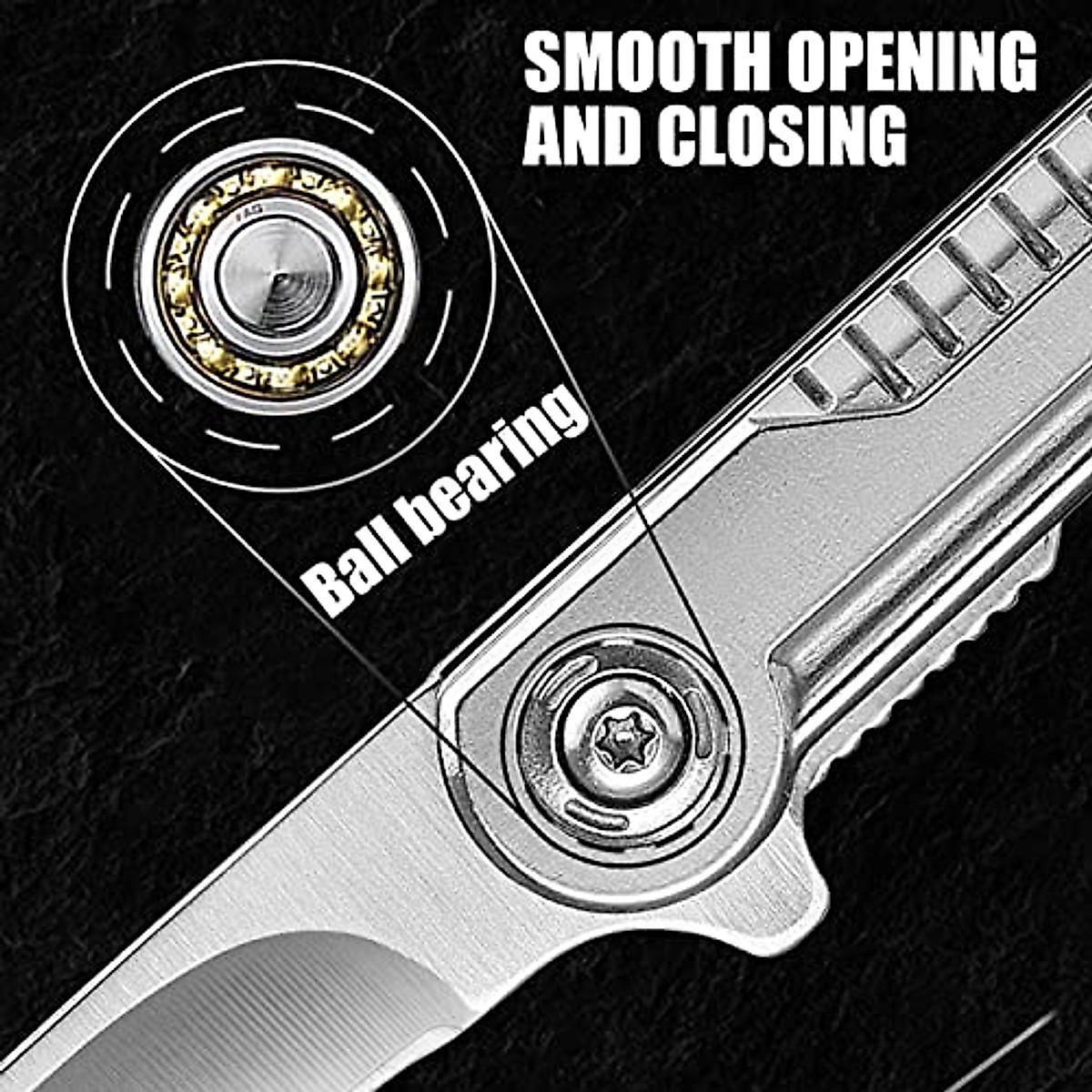 Folding Pocket Knife for Men,EDC Knife with Clip and Glass Breaker,Slim Gentleman's Knife with Tanto Blade for Outdoor Camping Hiking,Everyday Carry Portable Box and Letter Cutter(Black)