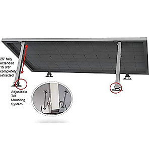 AIMS Power Universal Adjustable Solar Panel Mount – Fits 1 Panel