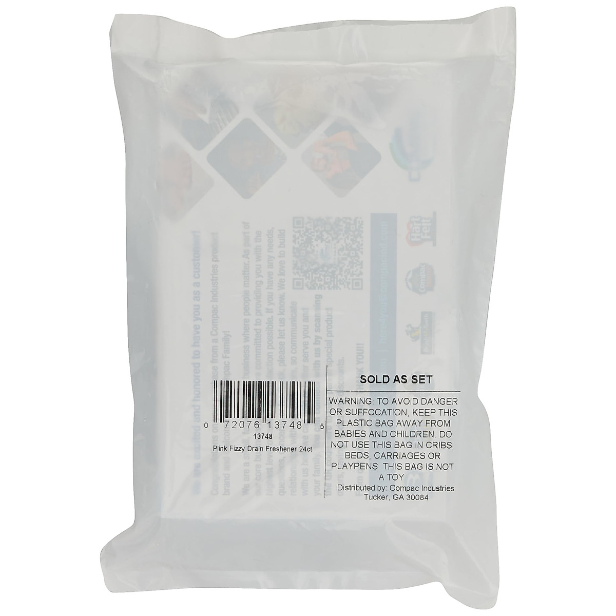 Compac Home Plink Fizzy Sink Drain Cleaner and Deodorizer, Air Fresheners for Kitchen Sink, Home Accessory Cleaning Products for Kitchen, Drain Cleaner, Lemon, 6 Count (Pack of 4), 24 Tablets