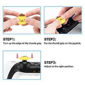 DLseego Cat & Evil Rabbit 4PCS Thumb Grips Caps for Xbox One PS5 PlayStation4 DualSense Switch Pro Wireless Controller Steam Deck, Soft Silicone Anti-Slip Button Cap Japanese Cartoon 3D Joystick Cover