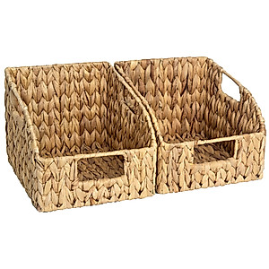 StorageWorks Wicker Storage Baskets with Built-in Handles