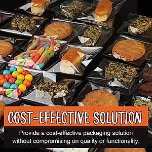 Horbin Self Sealing Cellophane Bags 4x6 Inches, 200 Pcs Clear Cookie Bags, Resealable Treat Bags for Fresh Cookies, Candy, Gifts, and Party Favors Bags.