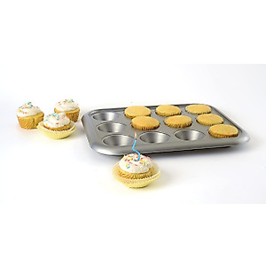 Norpro Nonstick More-Than-A-Muffin Pan, Standard, 12-Count, Grey