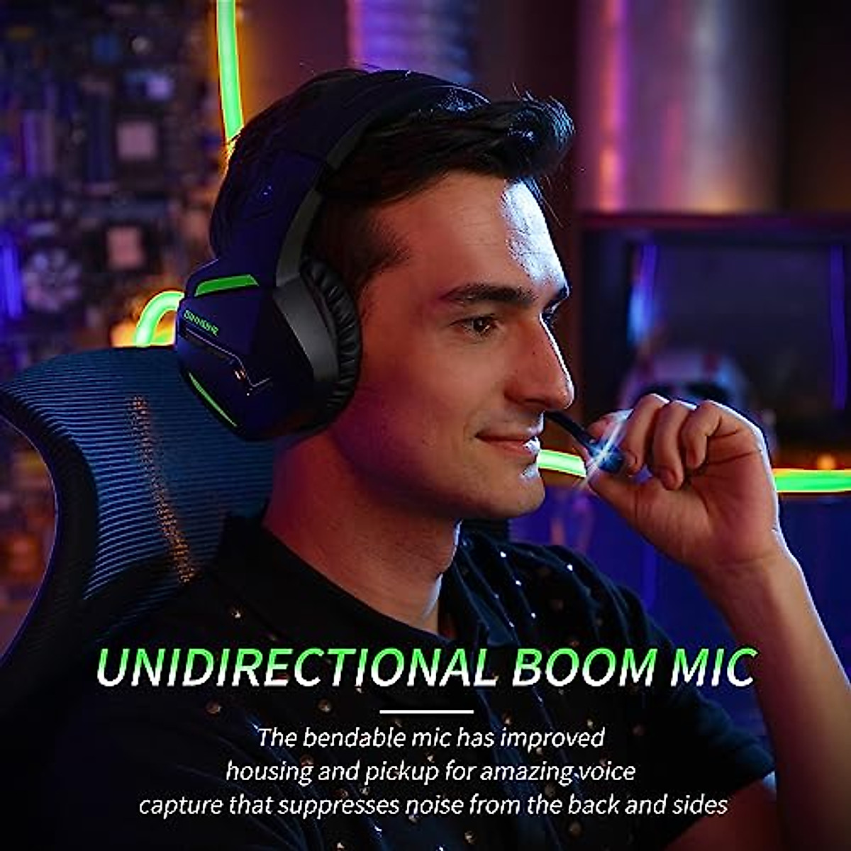 BINNUNE Dual Wireless Gaming Headset for PC PS4 PS5 Playstation 4 5, Bluetooth Gaming Headset with Microphone for Laptop Computer