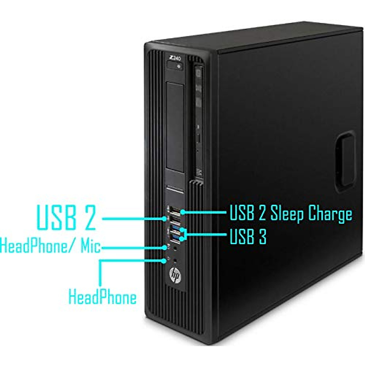 HP Z240 Workstation SFF Desktop PC, Intel Core i5-6500 Upto 3.60GHz, 16GB RAM, 512GB SSD, AMD Radeon HD 8570 1GB 4K, DisplayPort, HDMI, DVI, AC Wi-Fi, Bluetooth - Windows 10 Pro (Renewed)