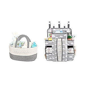 Maliton Diaper Caddy Organizer for Baby Boy and XL Changing Table Organizer