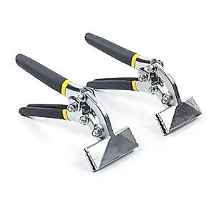 2PCS Flat Jaw Welding Welder's Pliers Hand Sheet Metal Bender Bending Tool Sheet Metal Welding Locking Pliers Metal Bending Folding Welding Tool 8.7"