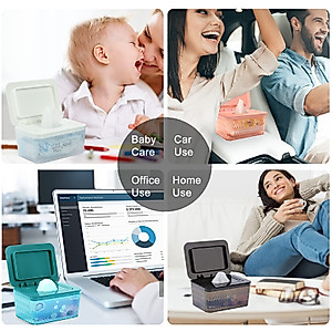 Hswt Wipes Dispenser Seal-Designed Wipe Dispenser Holder Wipes Case Box for Bathroom Keep Wipes Fresh, Dust-Proof & Non-Slip (6.7"x 4.7"x3.35")