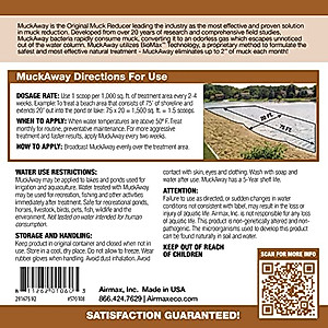 Airmax MuckAway Natural Beneficial Bacteria for Outdoor Ponds & Lakes, Muck, Sludge & Noxious Odor Solution, Easy to use Enzyme Tablets, Cleaner Beach & Shoreline, Fish, Pet & Wildlife Safe, 8 Scoops