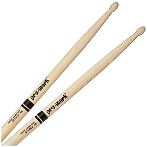 ProMark Classic Attack 5B Shira Kashi Oak Drumsticks, Oval Wood Tip, Buy 3 Pairs Get 1 Free