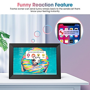 WiFi 10.1'' Digital Picture Frame with 1280x800 Resolution, Touchscreen Digital Photo Frame Share Photos and Videos Remotely via APP - Gift Guide for Christmas