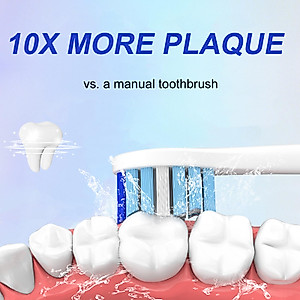 Replacement Toothbrush Brush Heads Compatible with Philips Sonicare Electric Rechargeable Toothbrushes, Tooth Brush Heads for Snap-on System, for Effective Cleansing and whitening, Pack of 8, White