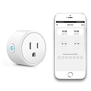 FRANKEVER Mini Smart Plug,WiFi Outlet Works with Alexa Google Assistant, No Hub Required, ETL and FCC Listed Only 2.4GHz WiFi Enabled Remote Control WiFi Smart Socket