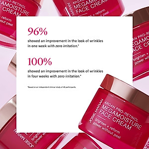 Josie Maran Pro-Retinol Face Cream - Anti Aging Retinol Cream with Pure Argan Oil & Aloe Juice - Delivers Intense Hydration for Plumper Skin & Reduces Wrinkles with Zero Irritation (1.69 oz)