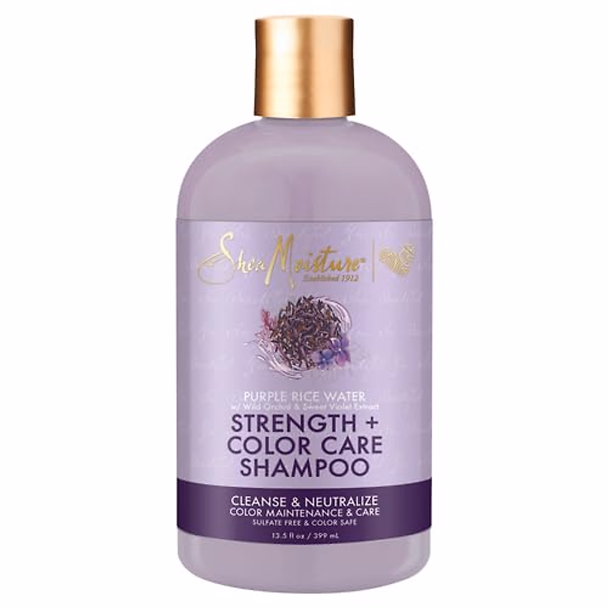 SheaMoisture Purple Rice Water Strength + Color Care Shampoo for Damaged Hair 13.5 fl ounce