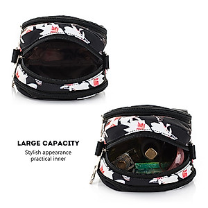 Artwell Small Crossbody Purse Bag for Women Multi-Pocket Flower Nylon Shoulder Bag Cellphone Purse (Flower)