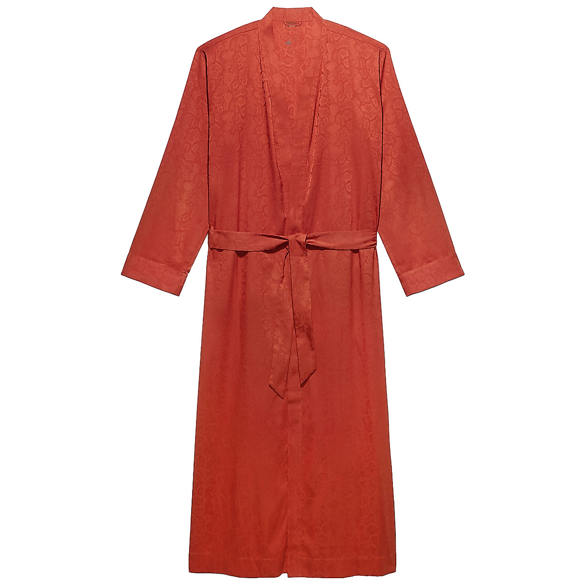 Savage X Fenty, Men's, Savage X Satin Jacquard Long Robe, Henna Red, S