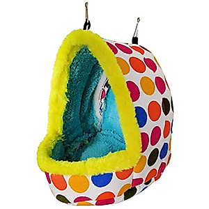 YITAQI Parrot Nest Pet Bird Nest,Warm Winter Hanging Sleeping Bag Cave Hut Parrot Toy Bird Bed Tent Hammock(M)