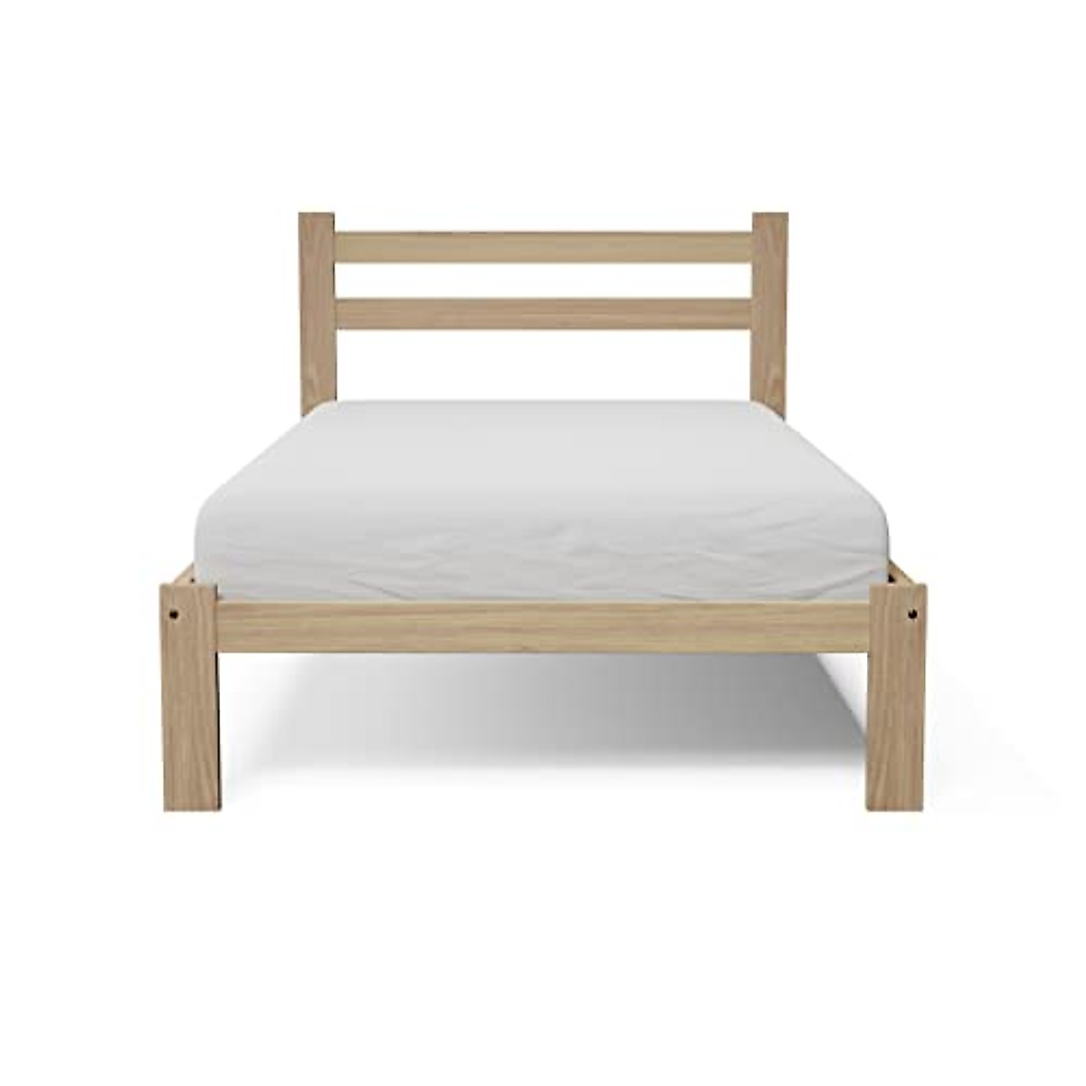 Amazonas Twin-XL Bed Solid Pine Wooden Single Bed Unfinished with Hardwood Slats Support Suitable for Boys Girls Kids Bedroom Wooden Bed Frame Single Bed Ready to Finish