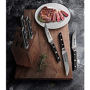 Cangshan TC Series 1022247 Swedish 14C28N Steel Forged 6-Piece Steak Knife Block Set, Walnut
