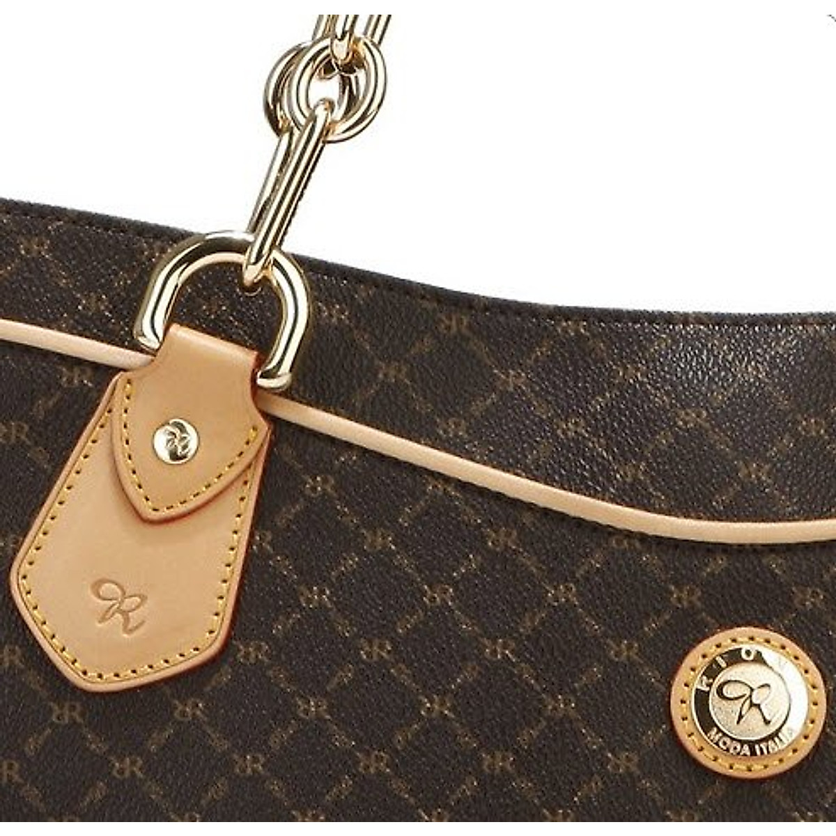 Signature Brown Trendy Traveler's Tote by Rioni Designer Handbags & Luggage