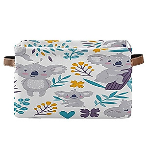 xigua Cute Koala Bears Storage Bin for Toy Storage Basket Dirty Clothes Sundries Office Home Closet Organizer Shelf Cube Box Waterproof Laundry Basket