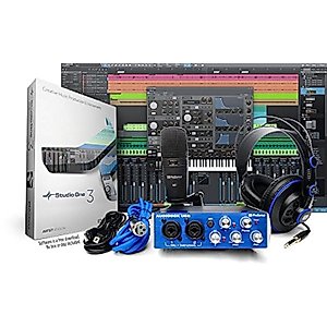 PreSonus AudioBox Studio with Headphones, Microphone, Mic Cable, USB Cable, and StudioOne Artist Software (Download)
