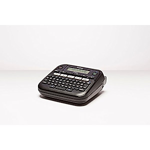 Brother PT-D210VP Label Maker, P-Touch Label Printer, Desktop, QWERTY Keyboard, Up to 12mm Labels, Includes Carry Case/AC Adapter/12mm Black on White Tape Cassette, UK Plug