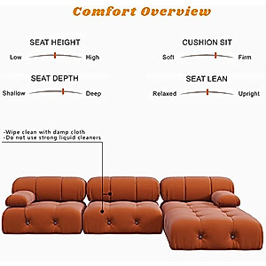 Sdorens Modern Velvet Sectional Sofa, L Shape Minimalist Modular Sofa Couch, Convertible Sofa Couch for Living Room, Apartment
