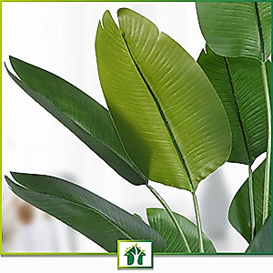 CROSOFMI Artificial Bird of Paradise Plant 4 Feet Fake Tropical Palm Tree with 8 Leaves,Perfect Faux Plants in Pot for Indoor Outdoor House Home Office Garden Modern Decoration Housewarming Gift