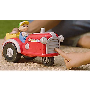 CoComelon Official Musical Tractor w/Sounds & Exclusive 3-inch Farm JJ Toy, Play a Clip of “Old Macdonald” Song Plus More Sounds and Phrases