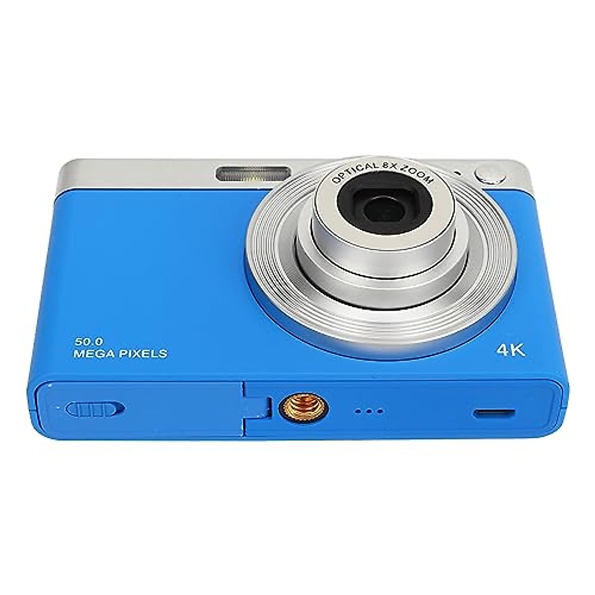4K Digital Camera, Full HD 50MP 16X Digital Zoom Compact Point and Shoot Camera, Lightweight Small Vlogging Video Camera with Built in Flash & Filters, for Beginners Kids Teens