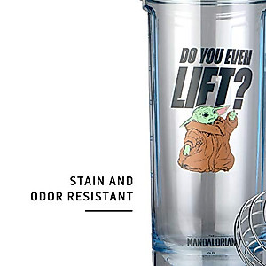 BlenderBottle Star Wars Shaker Bottle Pro Series Perfect for Protein Shakes and Pre Workout, 28-Ounce, Mandalorian & Child
