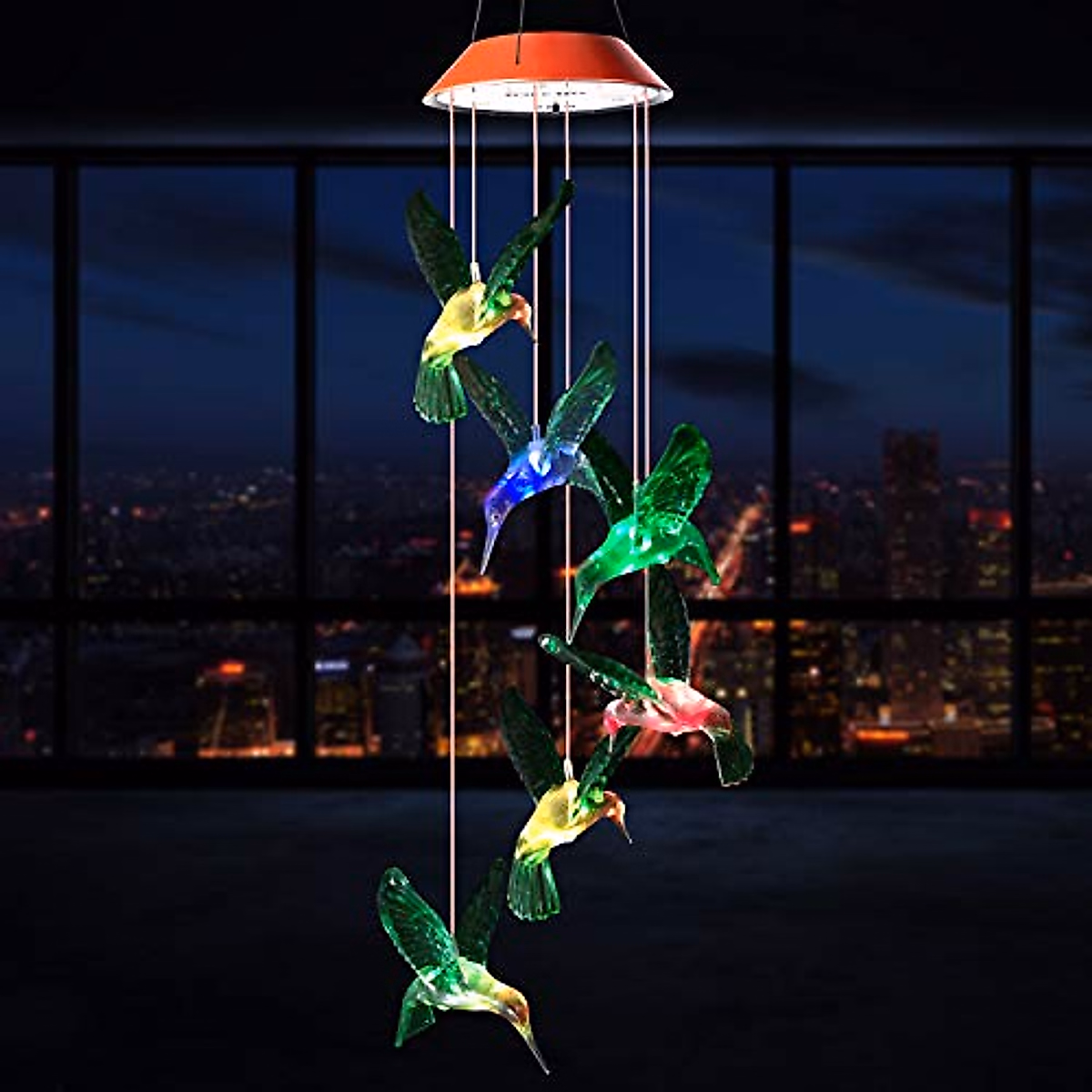 Hummingbird Gift,Solar sind shimes,Gifts for All mom/Grandma/Women/Aunt/Daughte/Friend/Niece/Sister/Teacher/dad, Mother Birthday Gift, Gardening Gifts,windchimes Outside, Perfect for Patio, Garden