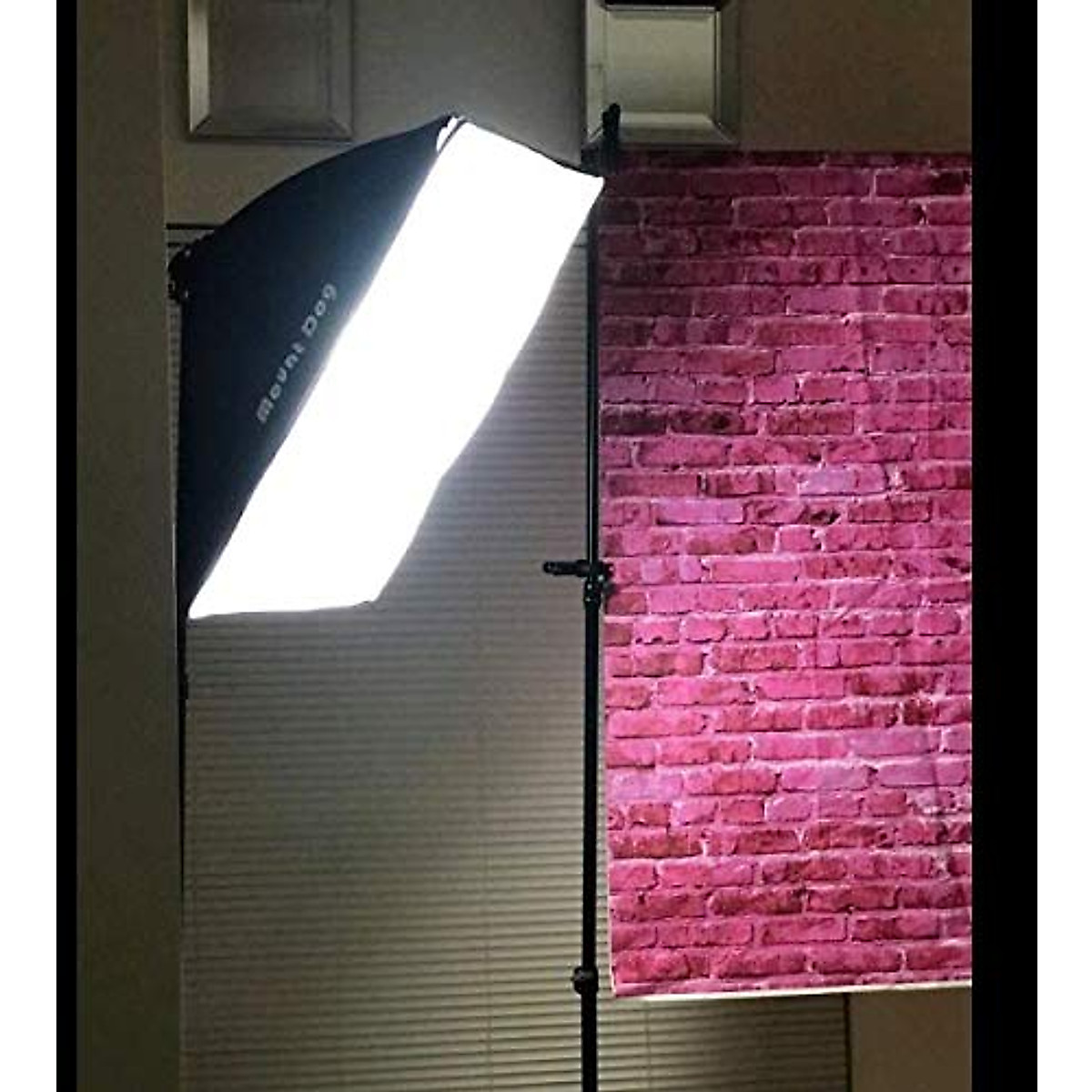 AOFOTO 7x5ft Pink Brick Wall Backdrop Happy Birthday Party Table Decoration Banner Photography Background Girl Youngster Artistic Portrait Photo Shoot Studio Props Video Drop Vinyl Wallpaper Drape