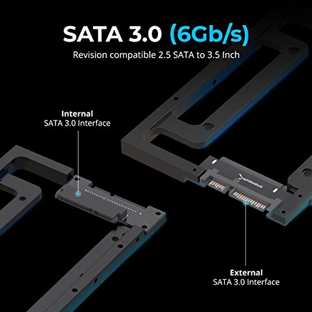SABRENT 2.5” SSD & SATA Hard Drive to Desktop 3.5” SATA Bay Converter Mounting Kit (BK-PCBS)