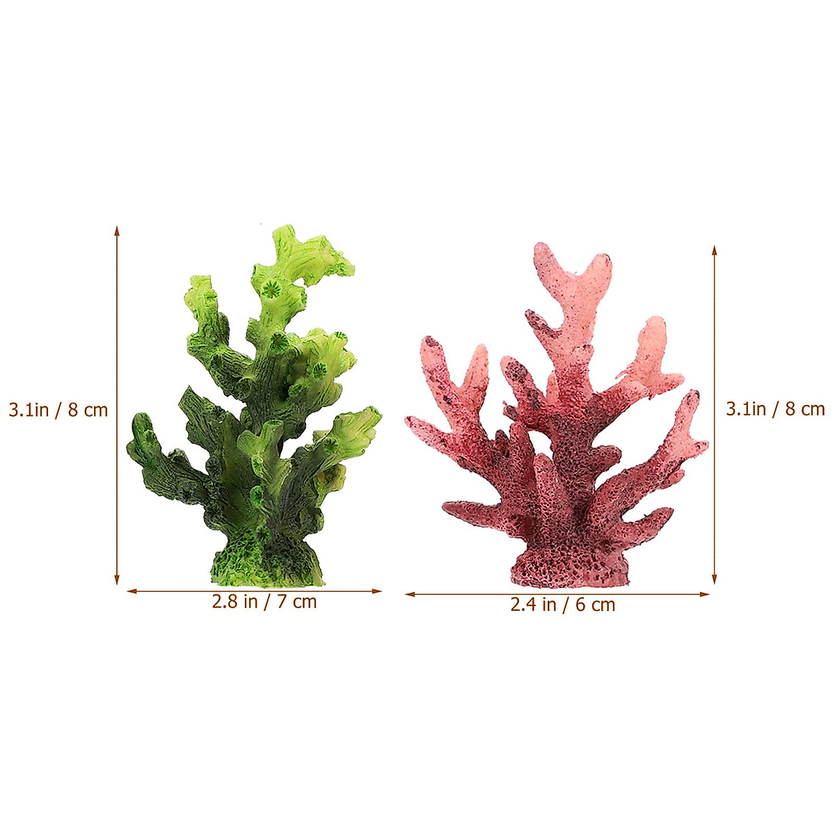 POPETPOP 4Pcs Fish Tank Plant Resin Coral Decor Artificial Coral Aquarium Coral Home Landscape Coral Decor
