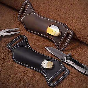 Fashion PU Covers Pouches PU Sheath Case Cover Small Sheath Perfect for Hiking Folding Sheath