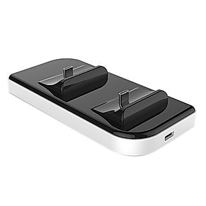 Mobix Playstation 5 Dualsense Controller Charging Station, Dual Charging Port Dock for PS5 Game Controller, With USB-Type-C Cable, Fast Charging Speed