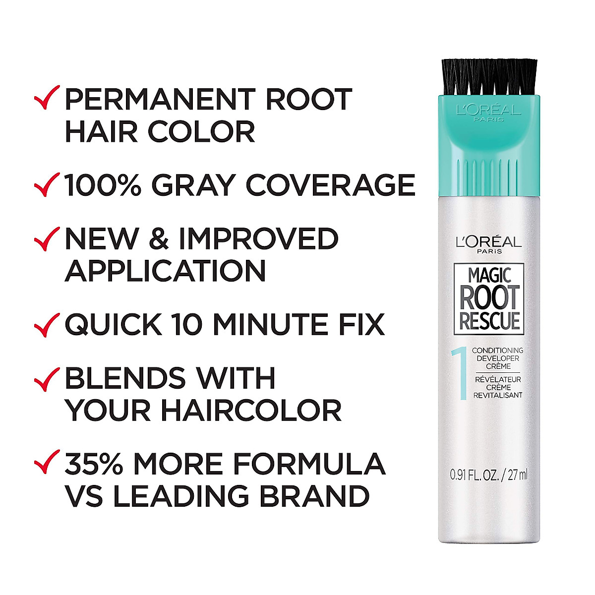L’Oréal Paris Magic Root Permanent Hair Color, 10 Minute Hair Dye Kit to Rescue Roots with 100% Gray Hair Coverage, 9 Light Blonde, 2 Pack (Packaging May Vary)