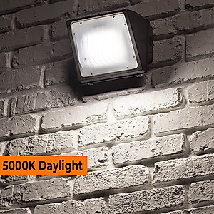 Yaolite LED Wall Pack Light 15w, Outdoor Commercial and Industrial Lighting, 1950 Lumens, 100-120W HPS/HID Replacement, 5000K (Crystal White Glow), IP65 Waterproof, ETL & DLC Qualified