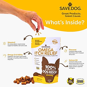 SAVE.DOG Chewable Probiotics & Omega Itch Relief for Dogs Bundle