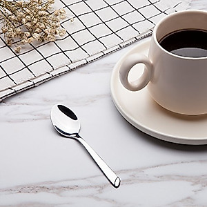 Demitasse Espresso Spoons Stainless Steel Coffee Spoons for Home, Cafe, Restaurant, Set of 12, Thanksgiving Gift