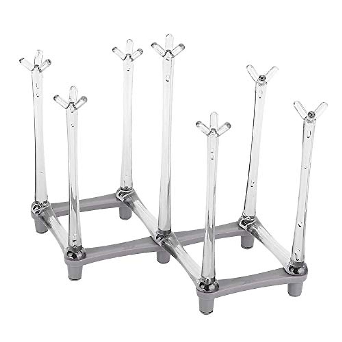 Retractable Cup Drying Rack, Drinking Glass Bottle Drainer Stand Non-slip Bottom Mug Tree Kitchen Countertop Dishes Holder Organizer Bottle Glass Rack Stand Plastic Bag Dryer Rack