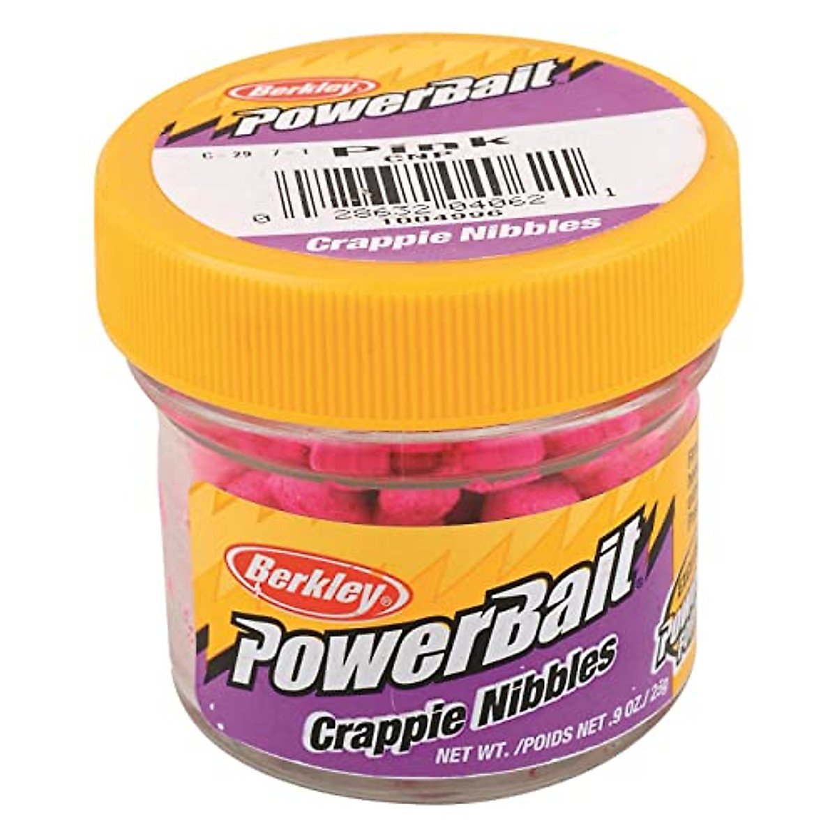 Berkley CNC PowerBait Biodegradable Crappie Nibbles, Chartreuse, 0.9-Ounce