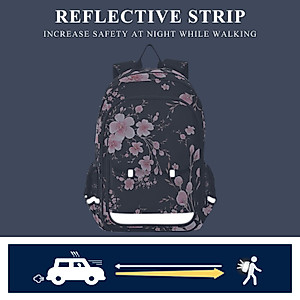 ALAZA Cherry Blossom Sakura Laptop Backpack Purse for Women Men FloralTravel Bag Casual Daypack with Compartment & Multiple Pockets