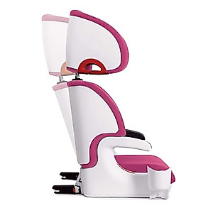 Clek Oobr High Back Booster Seat with Adjustable Headrest, Reclining Design, Latch System, and Retardant-Free Fabric, Snowberry