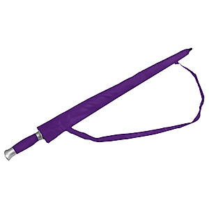 The Typhoon Tamer 62 Inch Vented Windproof Double Canopy Large Golf Umbrella for Rain & Wind, Strong Fiberglass Oversized Lightweight Professional Quality Golfers Umbrella for Men & Women, Gray/Purple