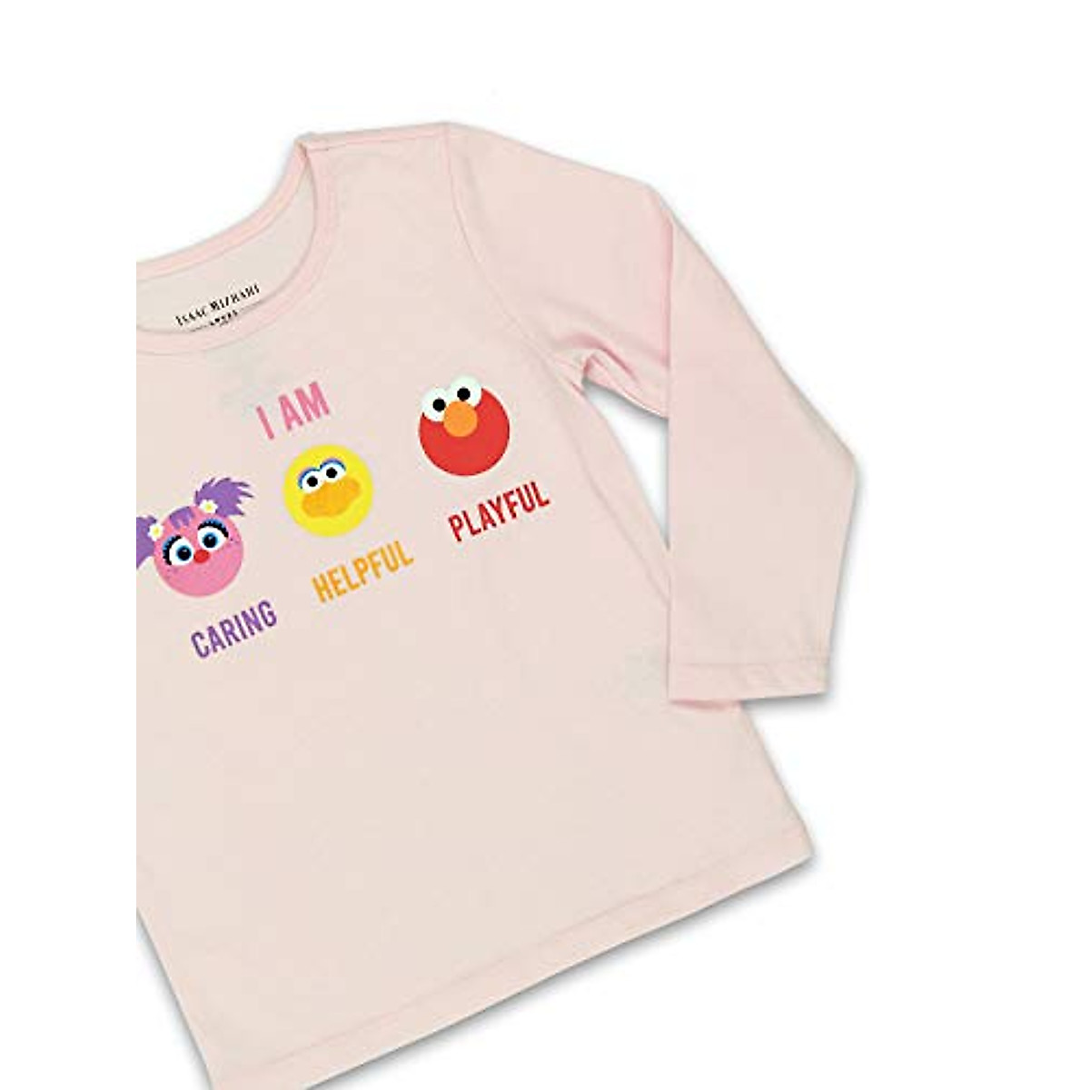 Isaac Mizrahi Loves Sesame Street Elmo Toddler Baby Long Sleeve T-Shirt Tee (4T, Light Pink)