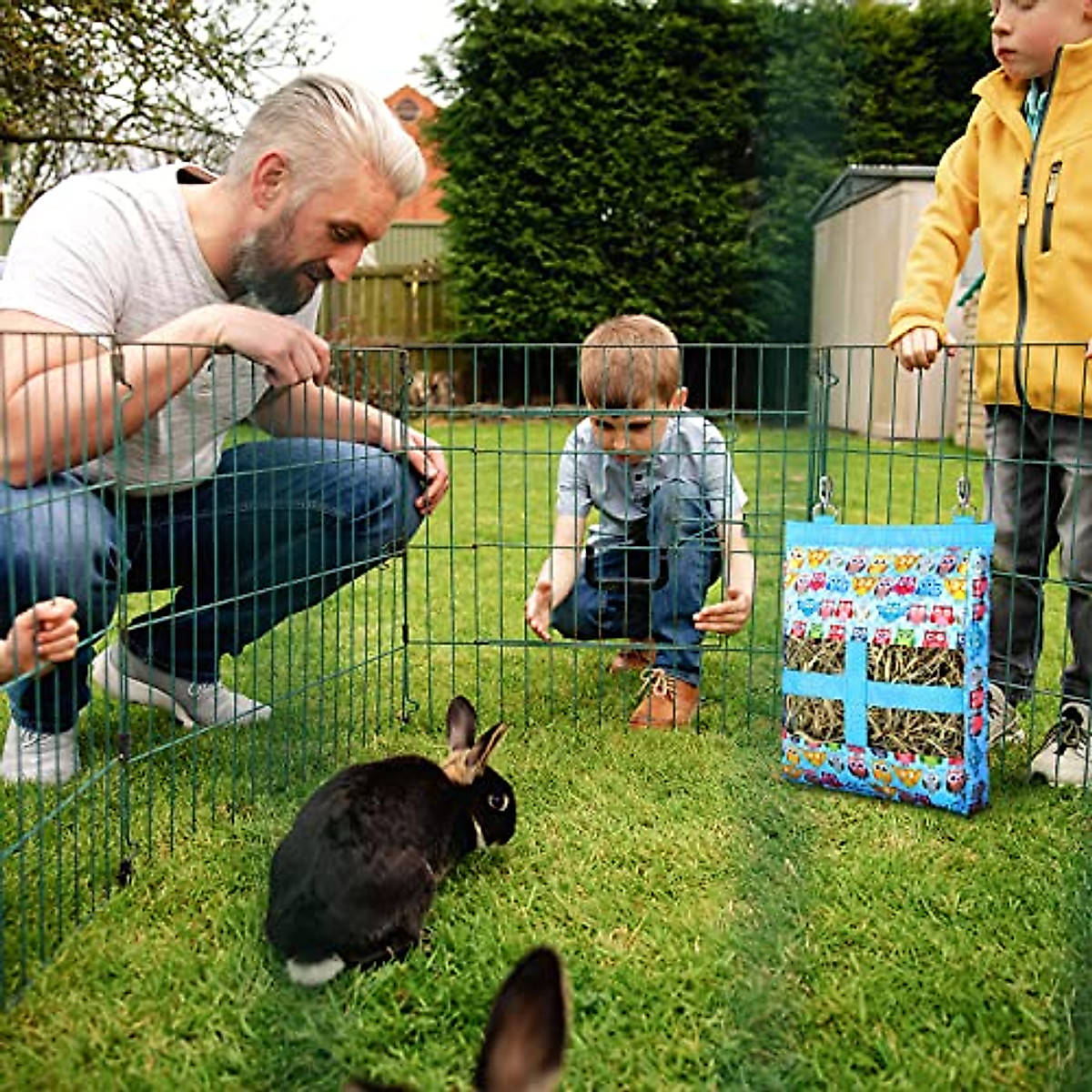 2 Pieces Guinea Pig Hay Bag Washable PET Hay Feeder Bag with 2 Holes Cute Small Animal Hanging Feeder Sack Storage for Bunny Guinea Pig Chinchilla Hamster Small Pets (Bird, Alpaca)